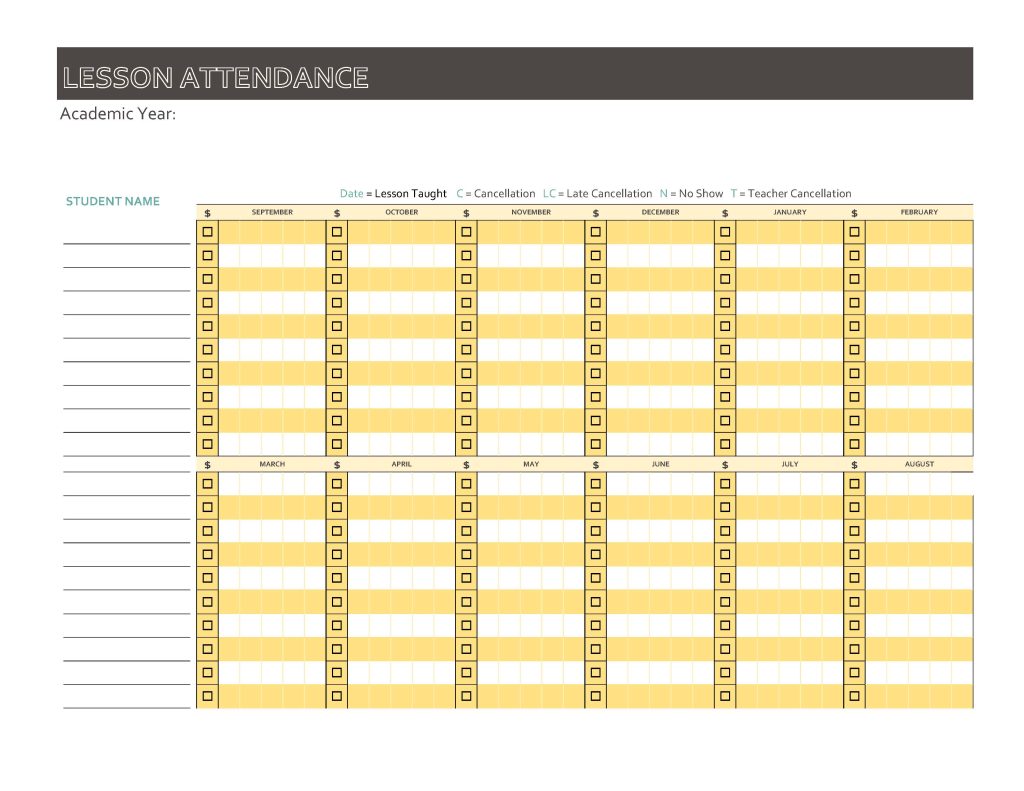 Attendance & Payment Tracker – Bassoon.org